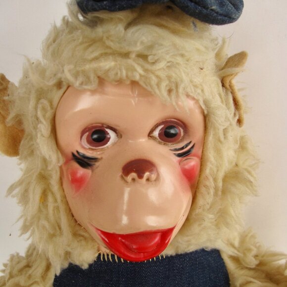 Vintage | Toys | Vintage 96s Plush Monkey W Rubber Face Animal Playland ...
